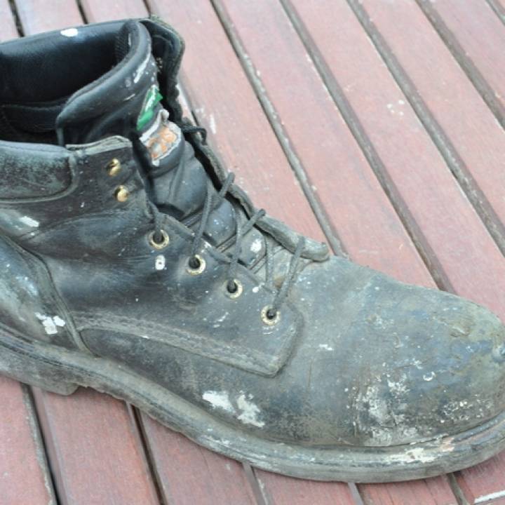 3D Printable Very detailed scan of work boot by Whitney Potter