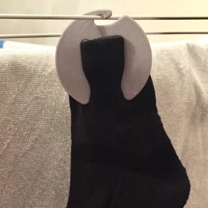 3D Printable Sock Clip for washing & drying by Wing Art
