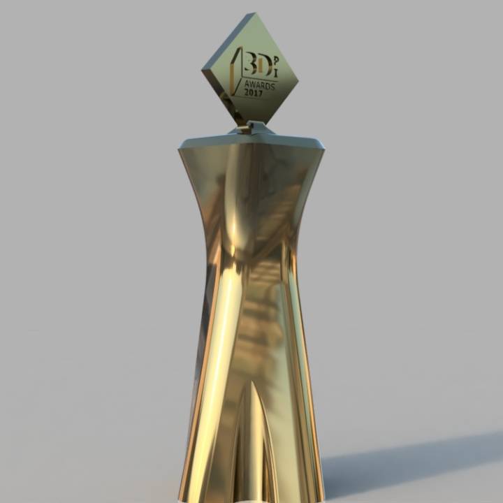 3D Printable 3D PI Awards 2017 Trophy by Flo'Tronics