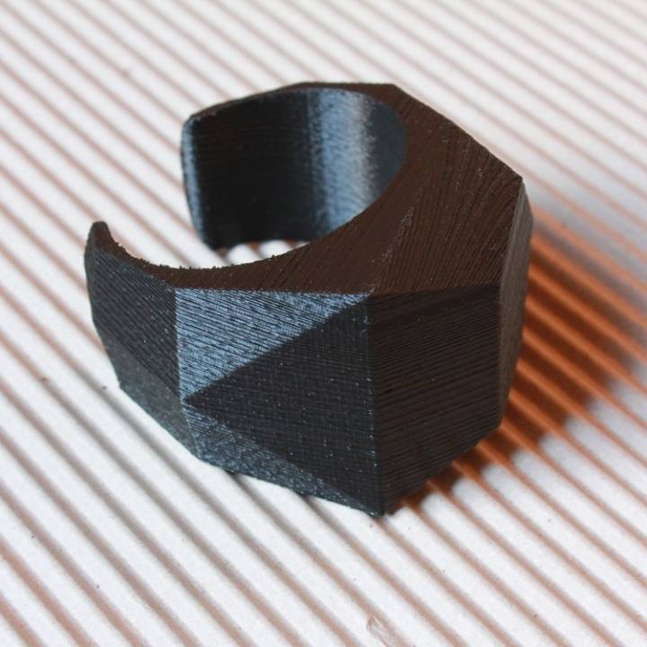 3D Printable FACETED CUFF BRACELET by Paul Greucean