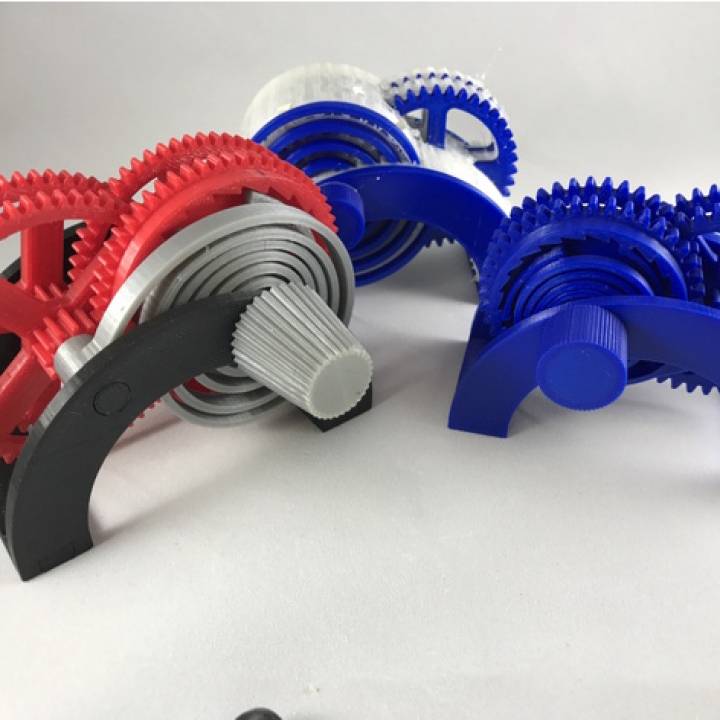 3D Printable PLA / PVA Spring Motor Demonstrator by Greg Zumwalt