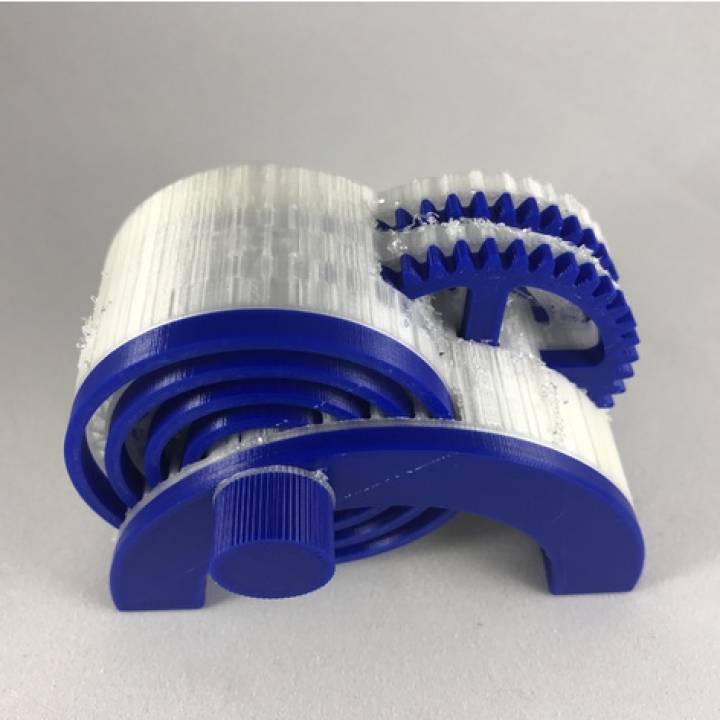 3D Printable PLA / PVA Spring Motor Demonstrator by Greg Zumwalt