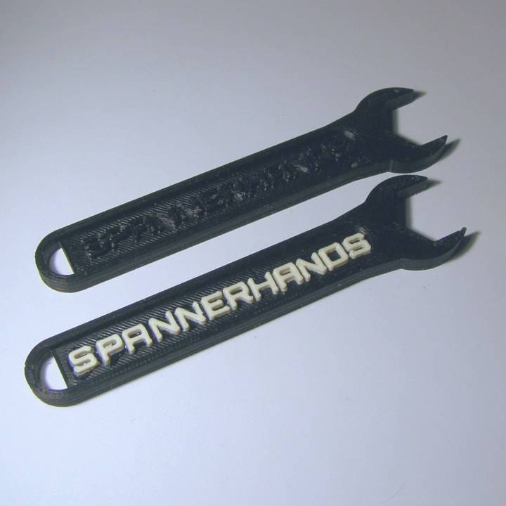 3D Printable SPANNERHANDS SPANNER Key Fob / Colour Swatch by Richard Evans