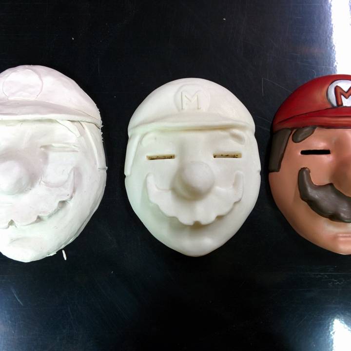 3D Printable Happy Mask Mario by Benjamin Krygsheld