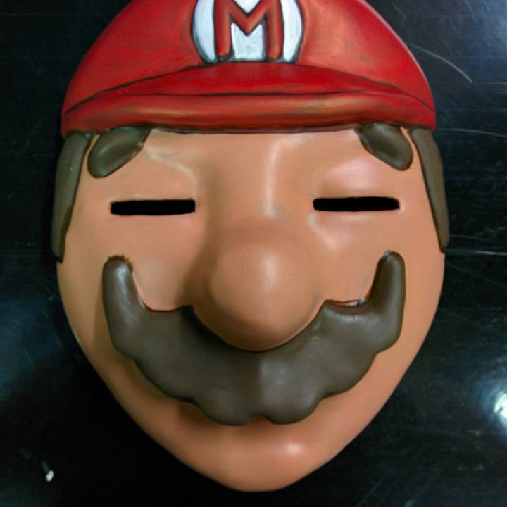 3D Printable Happy Mask Mario by Benjamin Krygsheld