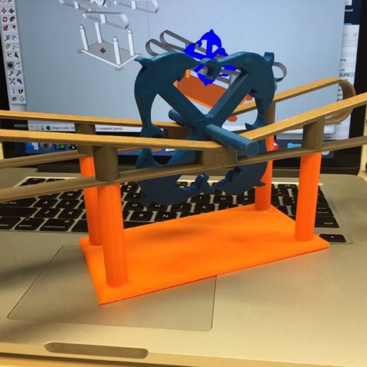 3D Printable Spinning Toy, Dolphins by Greg Zumwalt