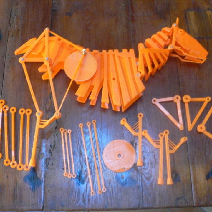 3D Printable mechanical-horse by Claude Gil