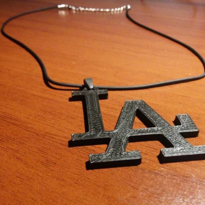3D Printable LA LOS ANGELES Necklace by Nicholas Cassano