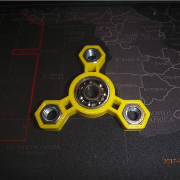 3D Printable Fidget Nut Spinner - Wingnut2k #13 by James Robison