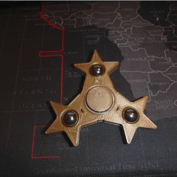 3D Printable 1/2" Ball Bearing Star Fidget Spinner - Wingnut2k #4 by ...