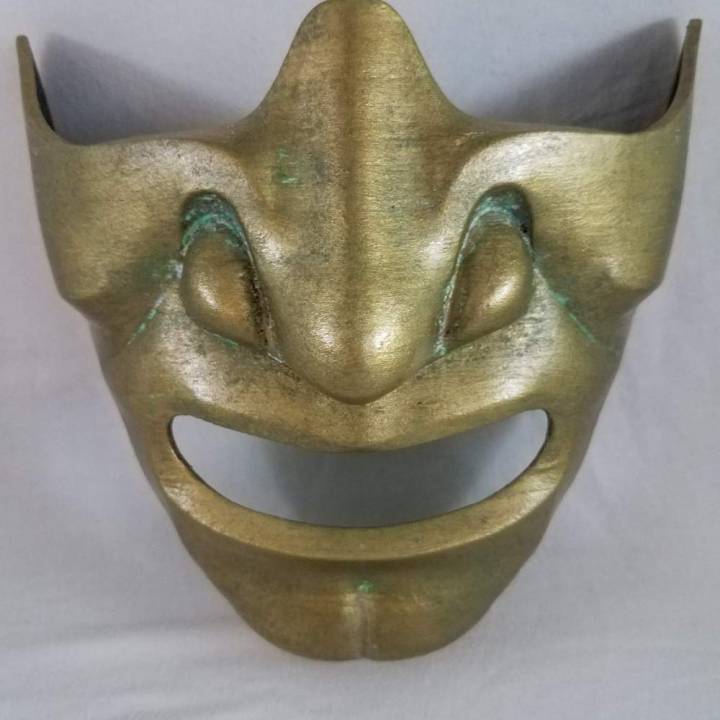 3D Printable Samurai Half Mask (Mempo) by PETER SNYDER