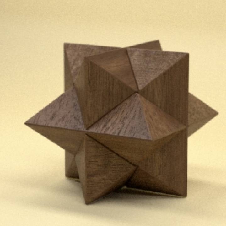 3D Printable Interlocking Wooden Puzzle by Maxim Pelevin