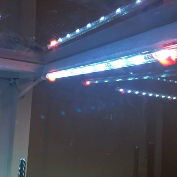 3D Printable Ikea LED Light Bar Holder by Brandon