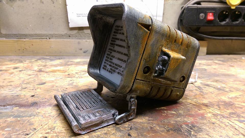 3D Printable Fallout 4 - Wall Mounted Terminal Replica by Power Up Props