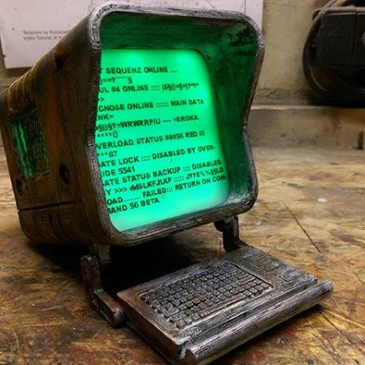 3D Print of Fallout 4 - Wall Mounted Terminal Replica by TieKai