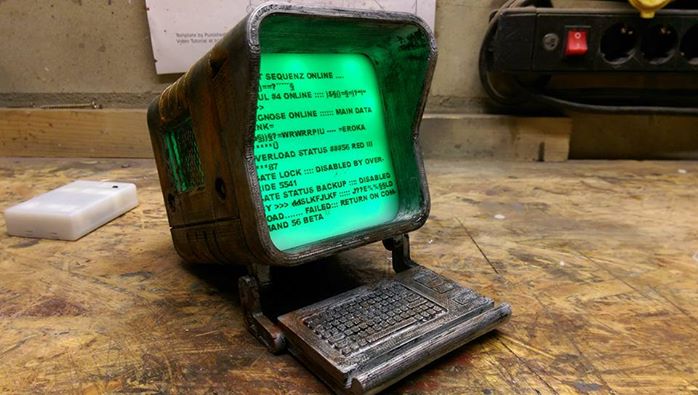 3D Printable Fallout 4 - Wall Mounted Terminal Replica by Power Up Props