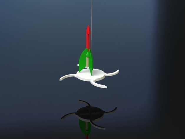 3D Printable Helo model Rocket & Launch Pad (Estes Style) by Mark Fuller