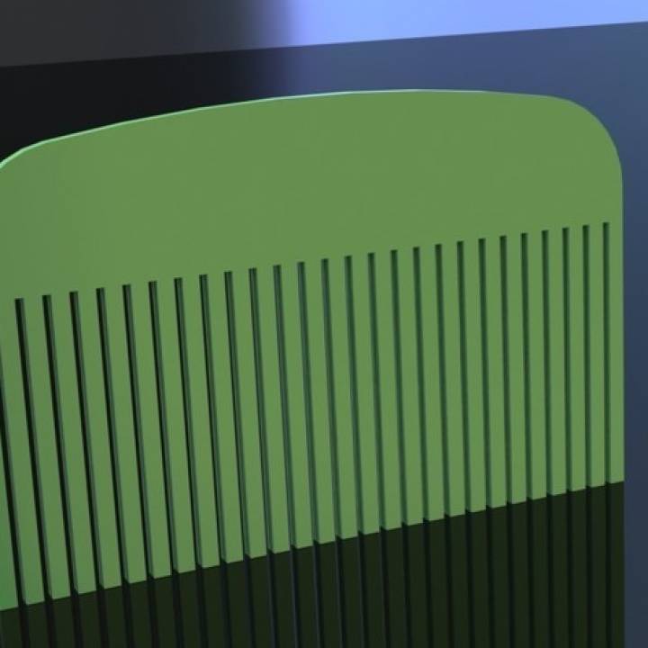 3D Printable Wallet Comb by Mark Fuller