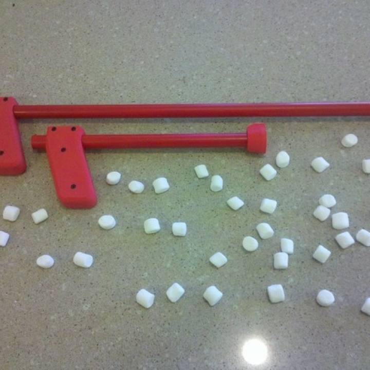 3D Printable Mini Marshmallow Gun & Rifle by Mark Fuller