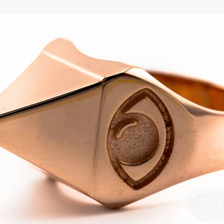 3D Printable Mystical Pyramid Ring by Richard Swika