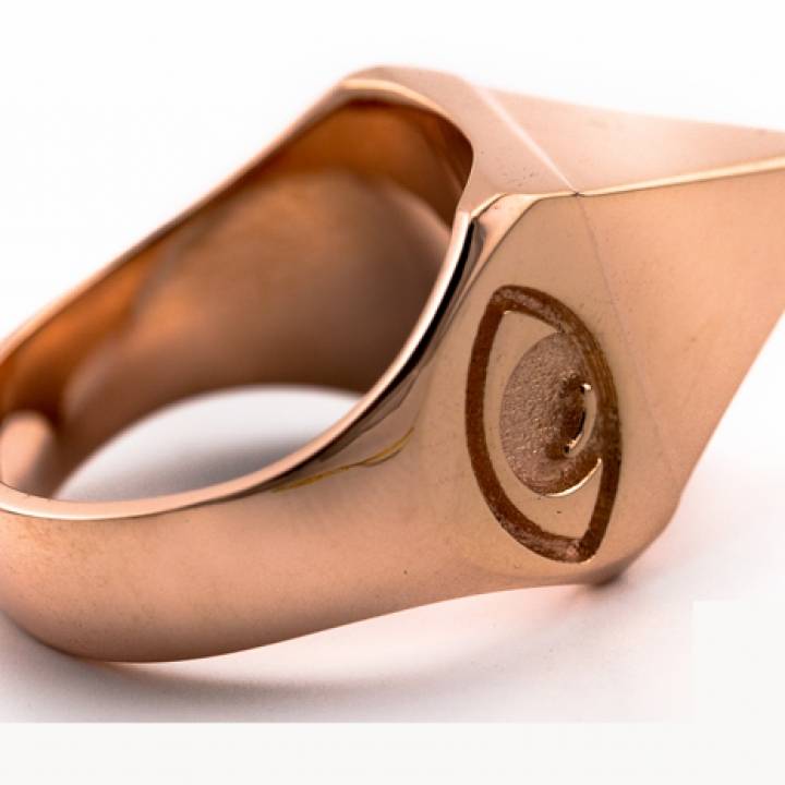3D Printable Mystical Pyramid Ring by Richard Swika