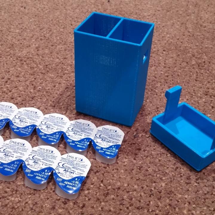3D Printable Dailies Contact Case by Joe Poggie