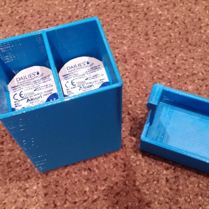 3D Printable Dailies Contact Case by Joe Poggie