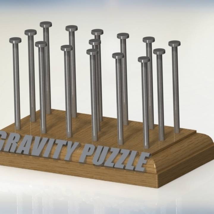 3D Printable Gravity Puzzle " King of Random" by Mark Fuller