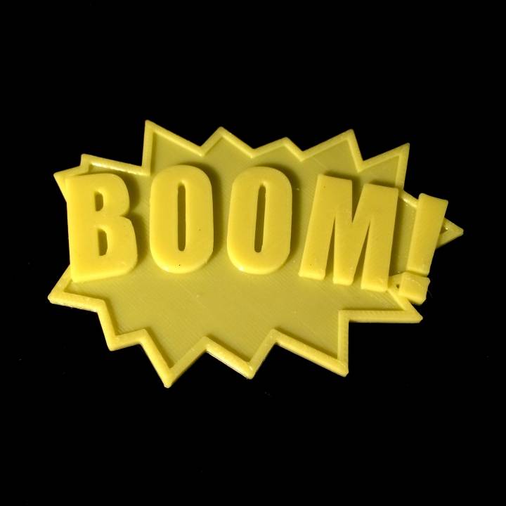 3D Printable BOOM! Fighting Action Word by Mark Fuller