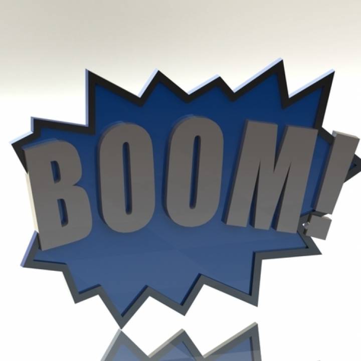 3D Printable BOOM! Fighting Action Word by Mark Fuller