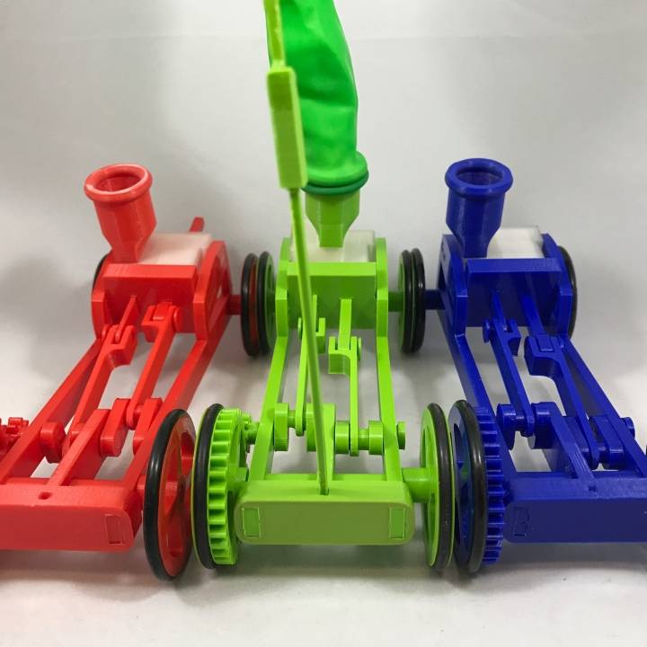 3D Printable Balloon Powered Single Cylinder Air Engine Open Chassis by ...