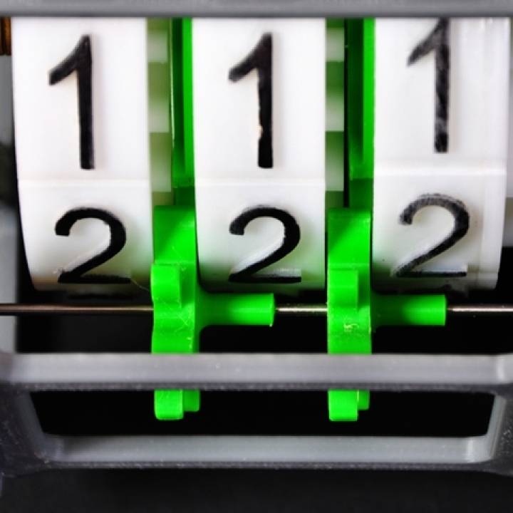 3D Printable Mechanical Counter by Brian Law