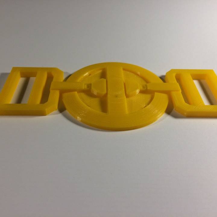 3D Printable Deadpool Inspired Static Belt Buckle by FanGEEKtastic