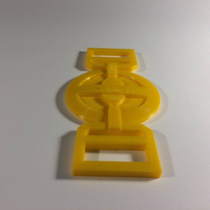 3D Printable Deadpool Inspired Static Belt Buckle by FanGEEKtastic