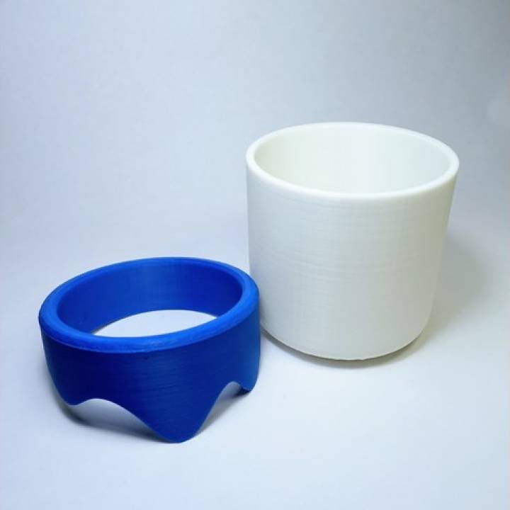 3D Printable Overflowing container by Jaeman Park