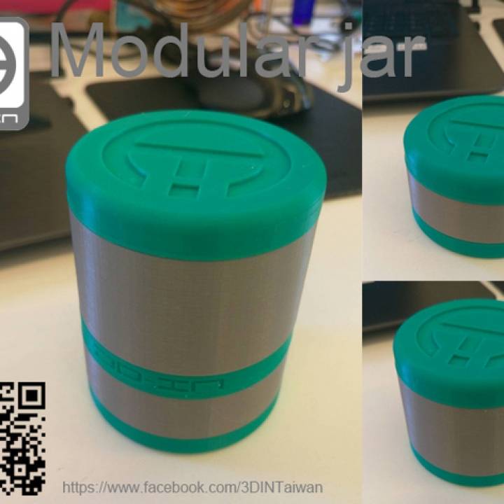 3D Printable Modular jar by 3D-IN