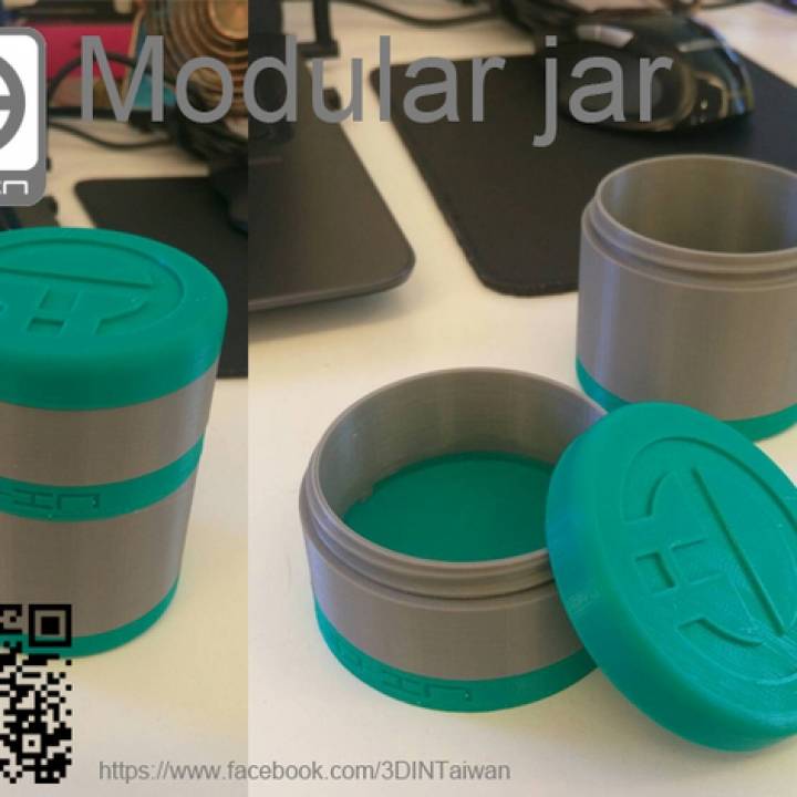 3D Printable Modular jar by 3D-IN