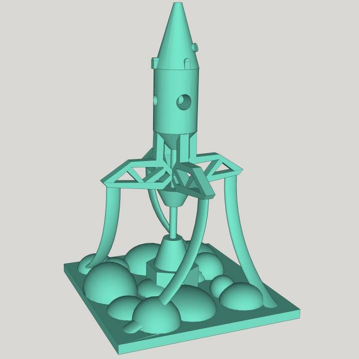 3D Printable 3DPI Rocket Trophy by gordon milligan