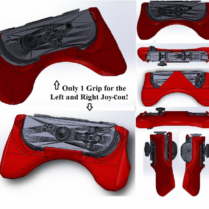 3D Printable Joy-Con Grip by Jean-Richard