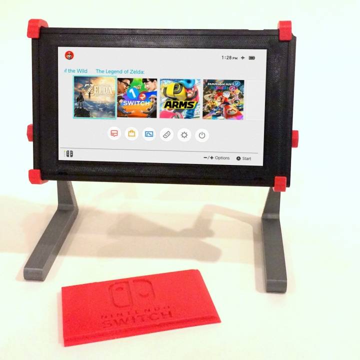 3D Printable Portable Nintendo Switch Stand - Any Angle by Chris Luke