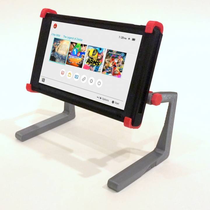 3D Printable Portable Nintendo Switch Stand - Any Angle by Chris Luke