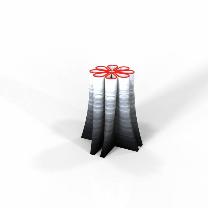 3D Printable Blooming Flower Stool by Karla Kort