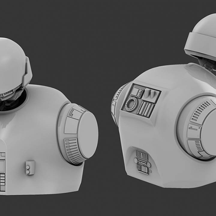3D Printable K-2SO Bust Model by Nattaphong Sirisopanon