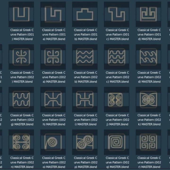 3D Printable Classical Greek Curve Pattern Earring by Paul Summers