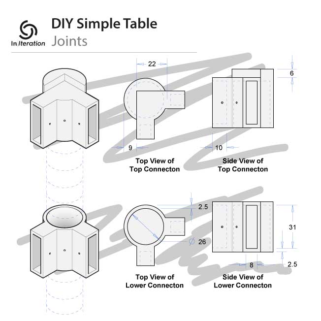 3D Printable DIY Simple Table by Jon Cleaver