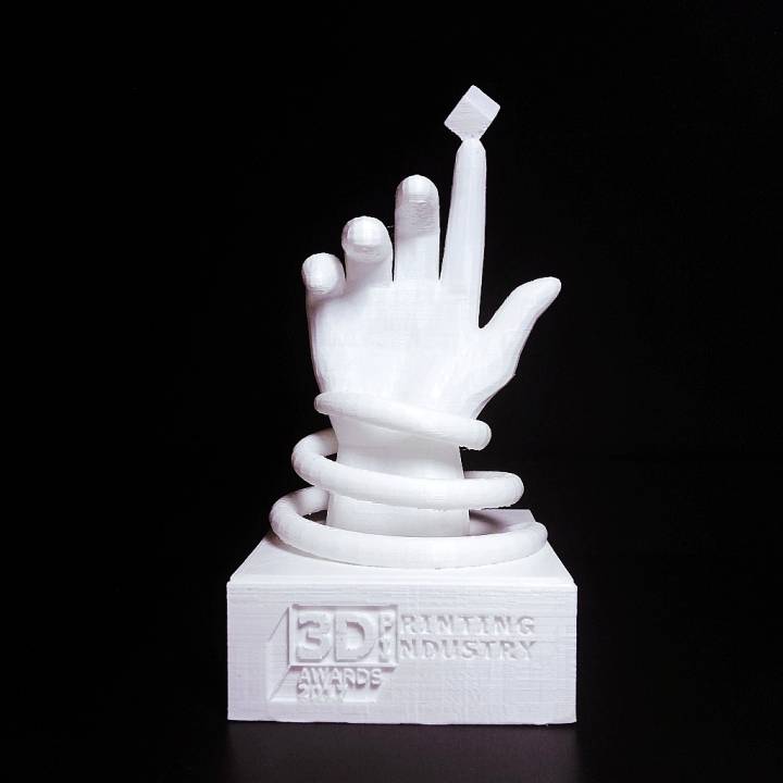 3D Printable 3D Printing Industry Awards Trophy by Ana Sugar