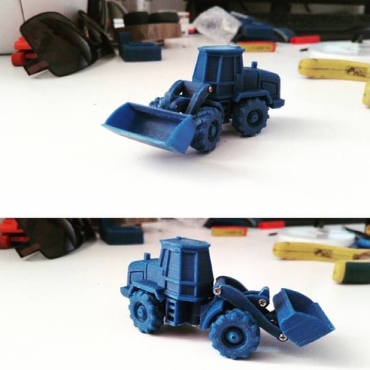 3D Printable Easy to print Generic Front Loader (esc: 1:100) by Luis ...