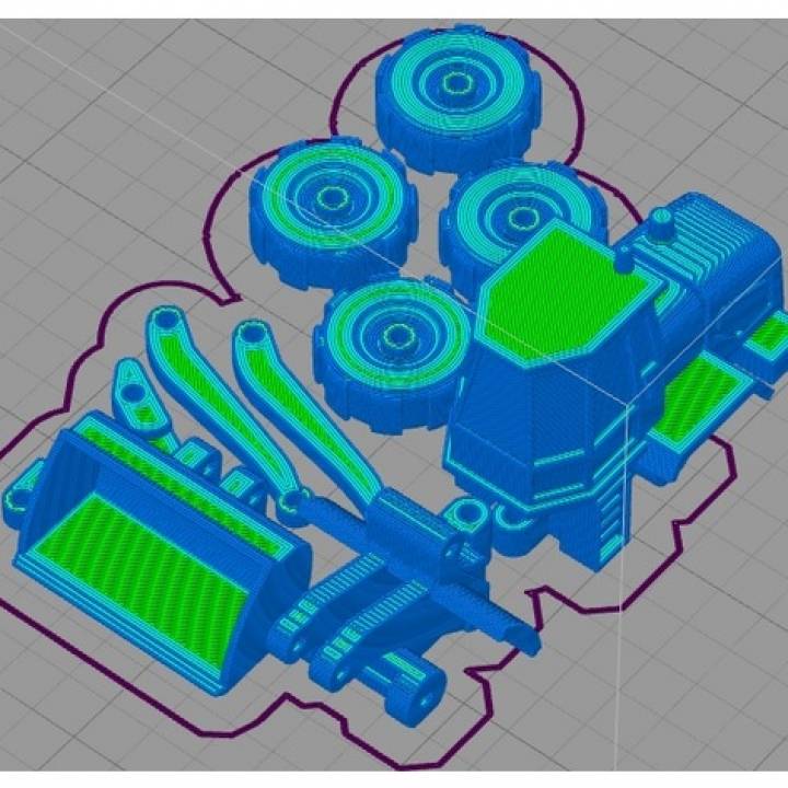 3D Printable Easy to print Generic Front Loader (esc: 1:100) by Luis ...
