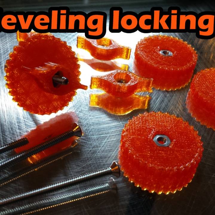 3D Printable Bed leveling locking nuts by JONATHAN LAVOIE-COPELAND
