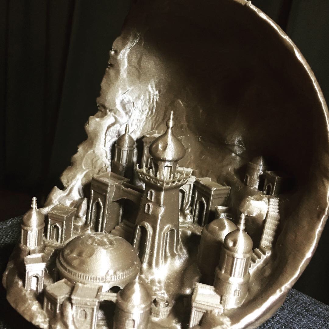 3D Printable Moon city by Jukka Seppänen